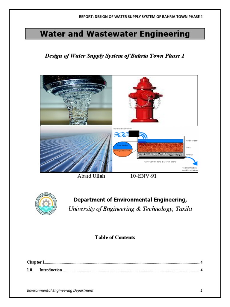 Water and Wastewater Engineering: Design of Water Supply System of ...
