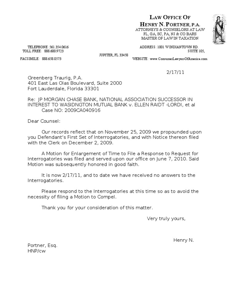 Demand Letter For Interrogatories | PDF | Law