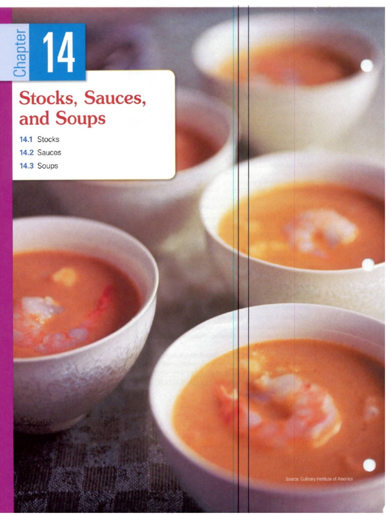CH 14 Stocks Sauces and Soups PDF | PDF