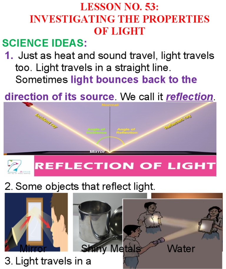 Light Bounces Back To The: Science Ideas | PDF