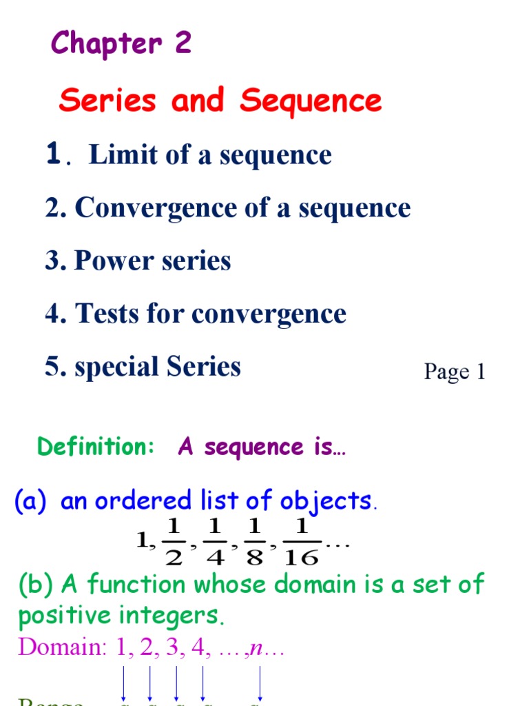 Series and Sequence | PDF | Series (Mathematics) | Power Series