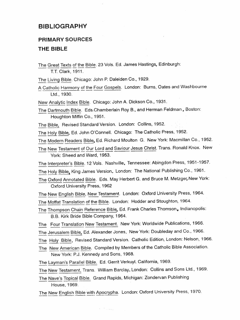 14 Bibliography PDF | PDF | Old Testament | Bible