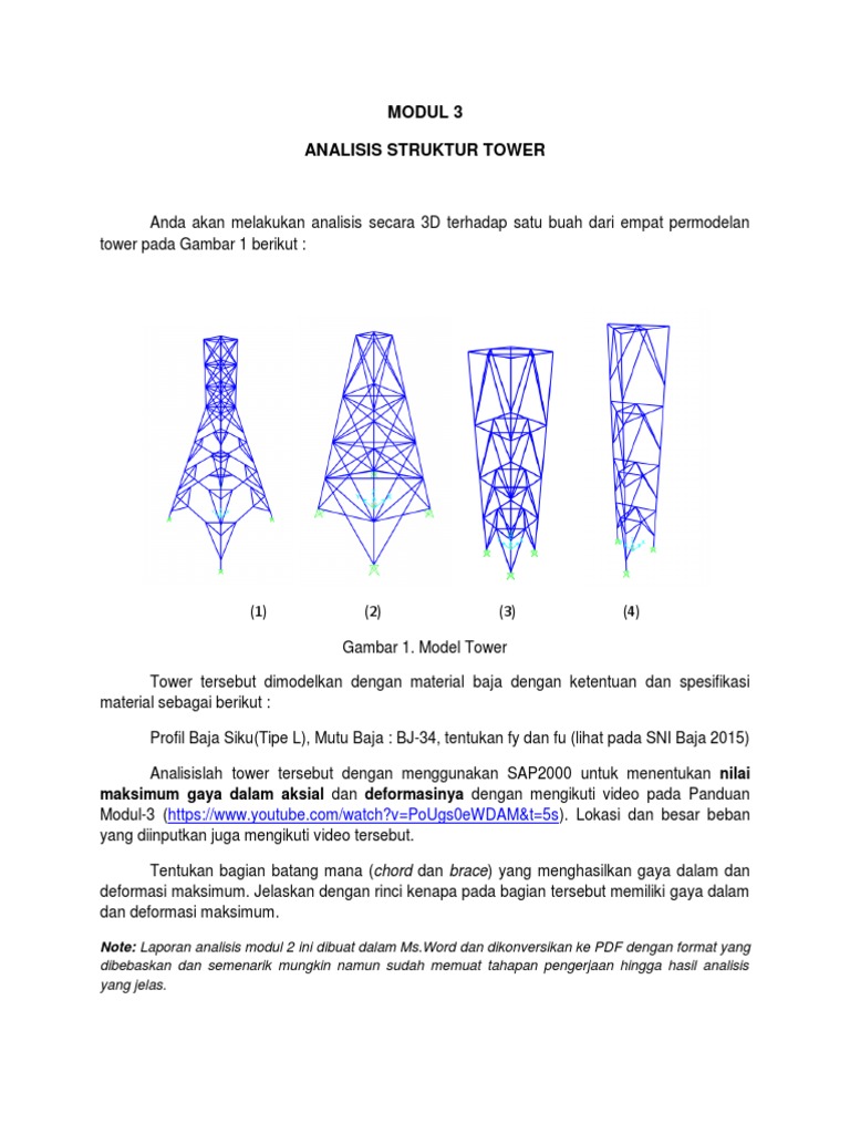 Analisis Struktur Tower BTS 3D | PDF | Sains & Matematika | Teknologi ...