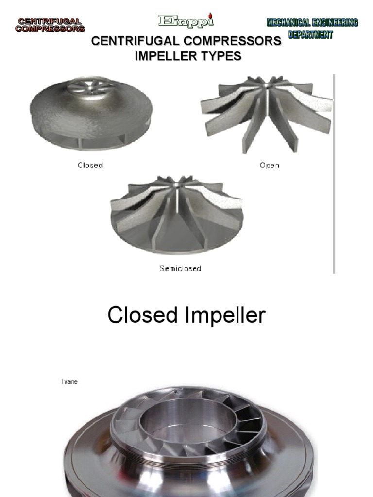 Centrifugal Compressors Impeller Types | PDF