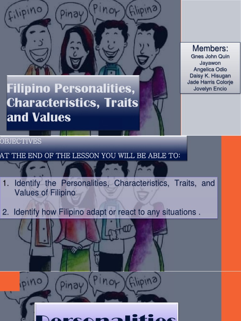 Filipino Personality Characteristics Traits and Values PDF | PDF ...