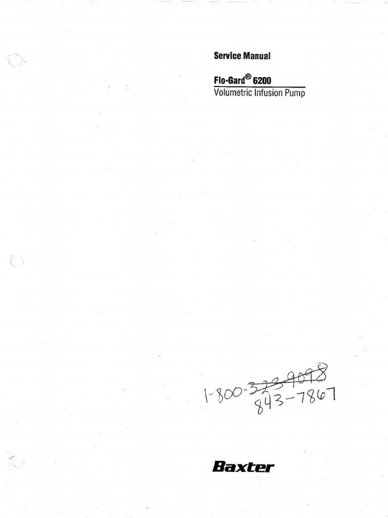 Baxter Travenol Flo Gard 6200 Service Manual | PDF