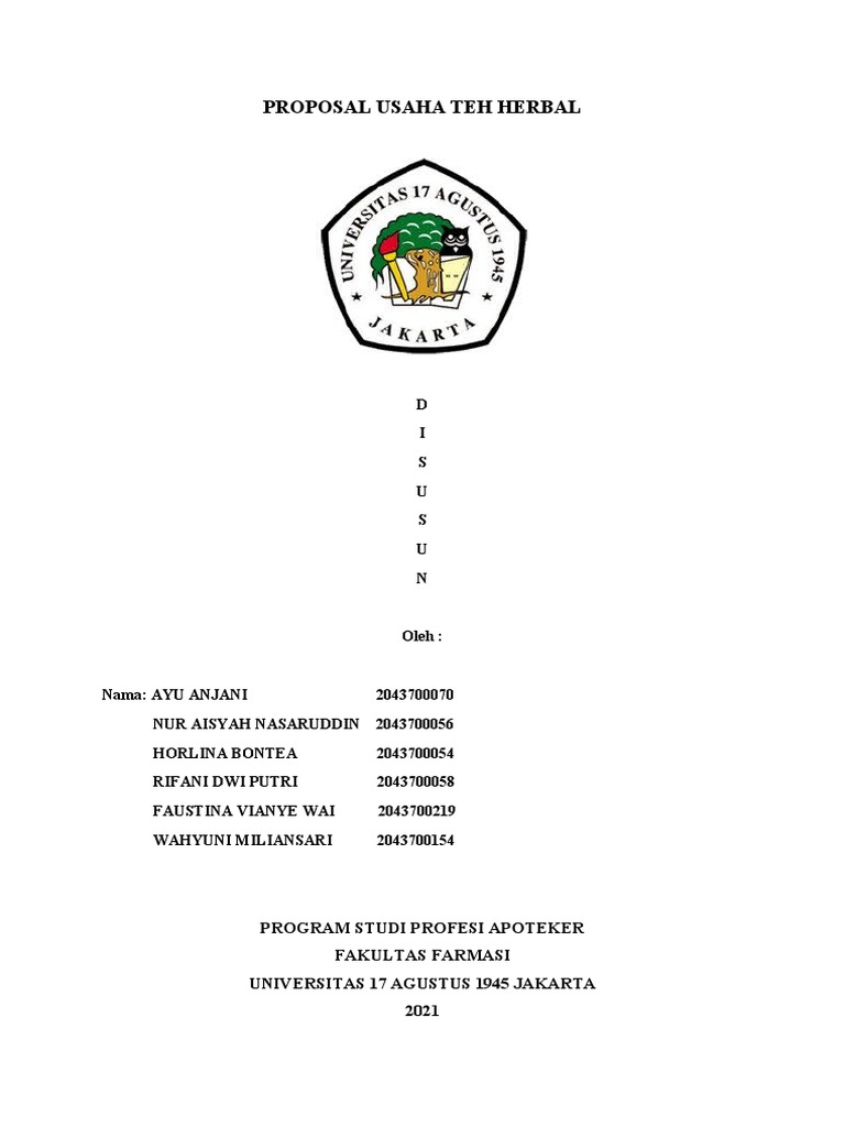Proposal Usaha Teh Herbal KLP 9 | PDF
