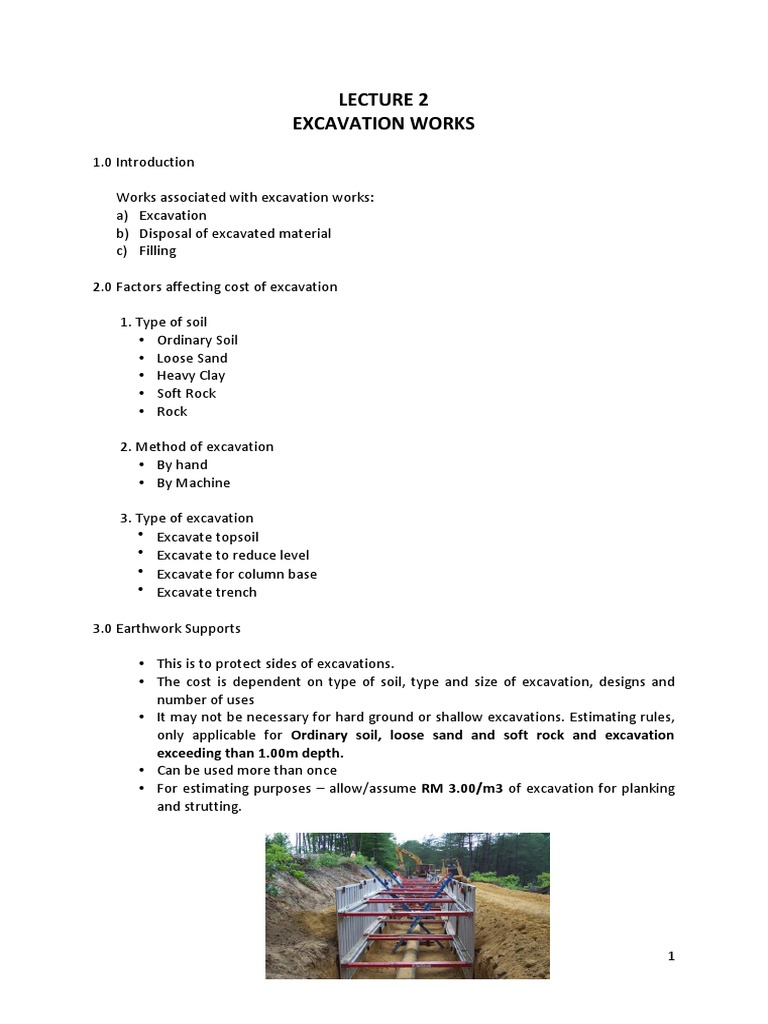 Excavation Cost Analysis and Methods | PDF | Prices | Cost
