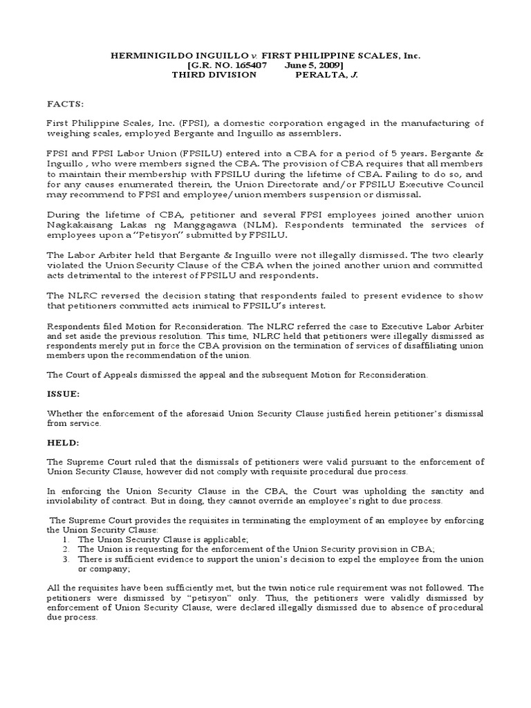 Inguillo Vs First Phil Scales | PDF | Arbitration | Supreme Court Of ...