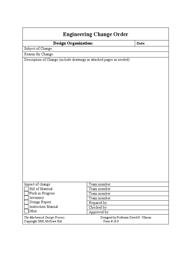 26 Engineering Change Notice | PDF