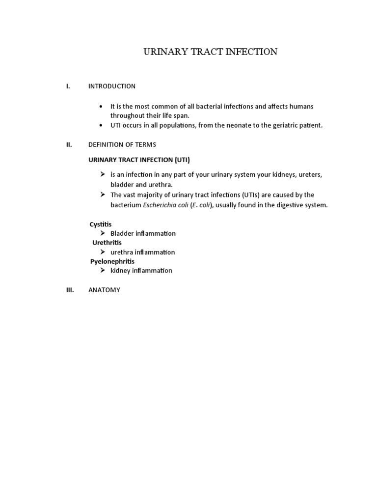Urinary Tract Infection | PDF | Urinary Tract Infection | Urinary Bladder