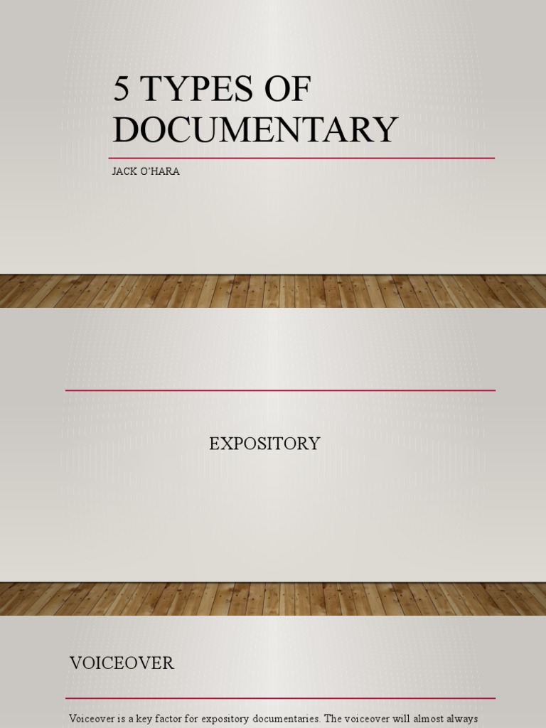 5 Types of Documentary | PDF | Voice Over | Documentary Film