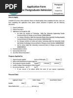 MUBAS Postgraduate Application Form | PDF | Postgraduate Education ...