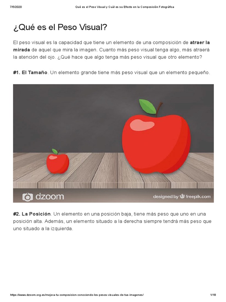 Qué Es El Peso Visual y Cuál Es Su Efecto en La Composición Fotográfica ...