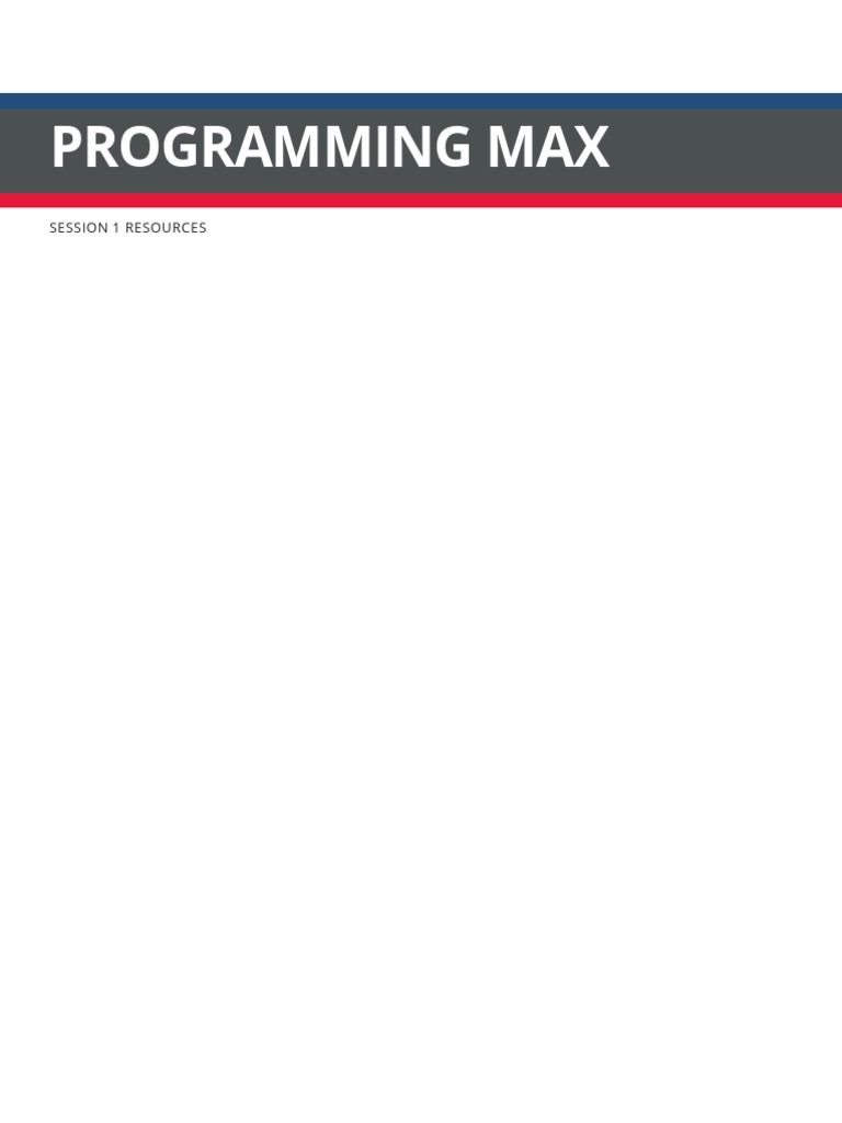 Programming Max Assignment 1 Instructions | PDF
