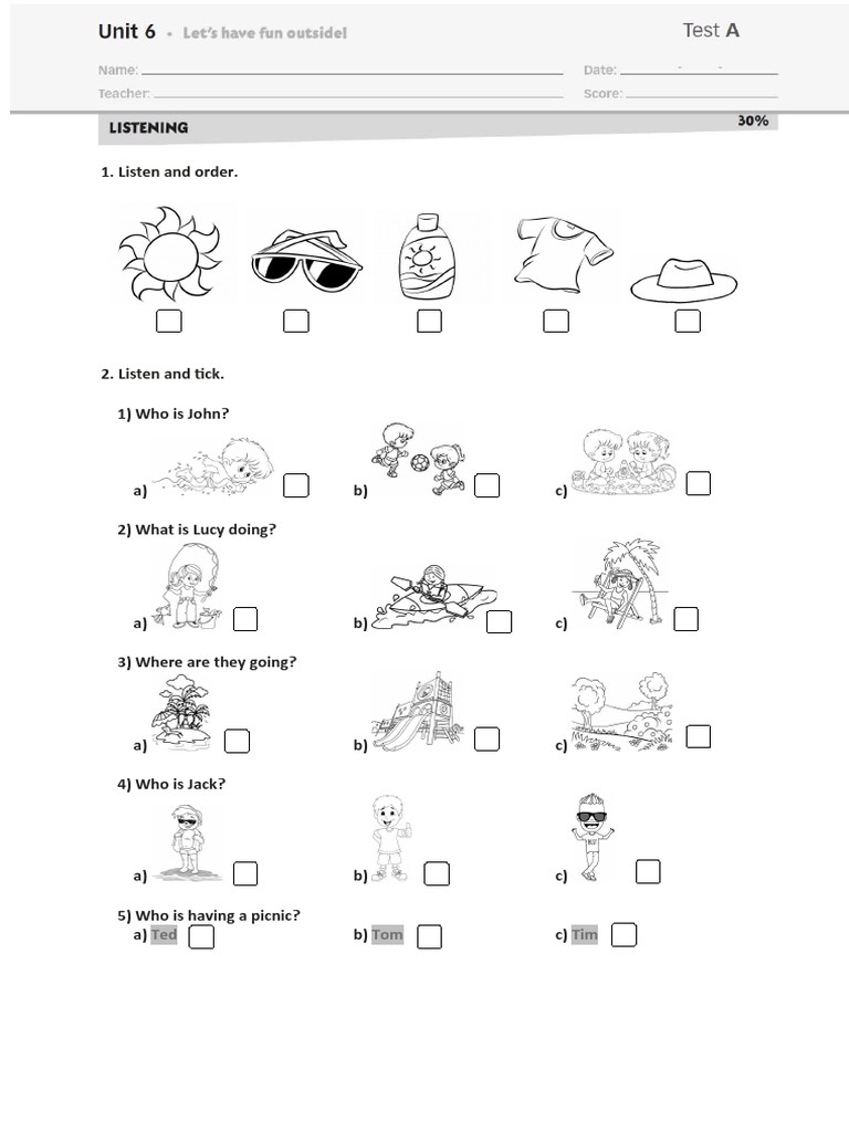 lr4 Unit 6 Test A | PDF