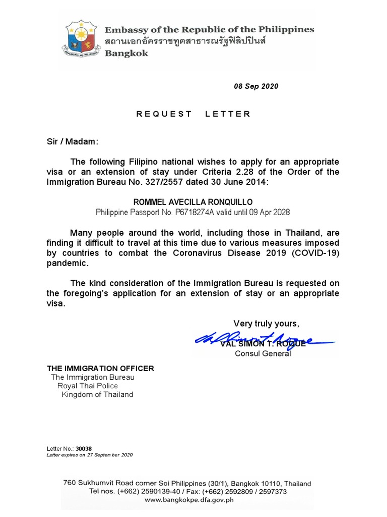 Embassy Letter | PDF