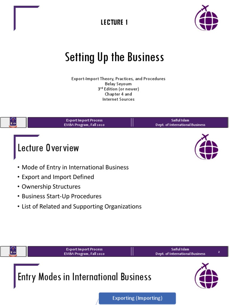 EIB-551 - Fall 2020 - Lecture 1 | PDF | Partnership | Sole Proprietorship