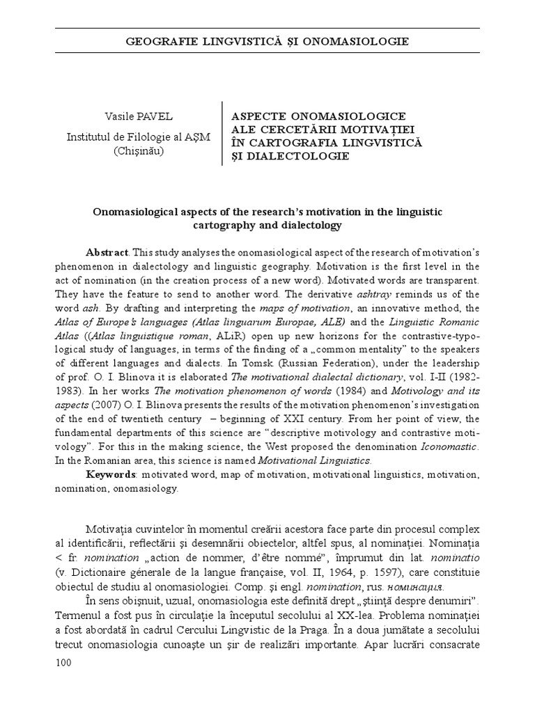 100 - 108 - Aspecte Onomasiologice Ale Cercetarii Motivatiei in ...