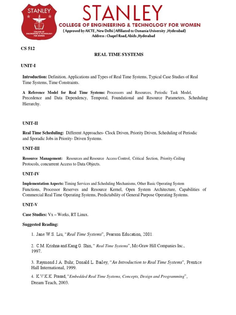 Real Time Systems Overview and Case Studies | PDF