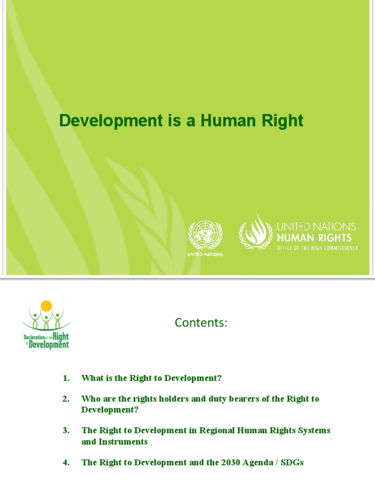 Right To Development | PDF | Human Rights | Ethical Principles