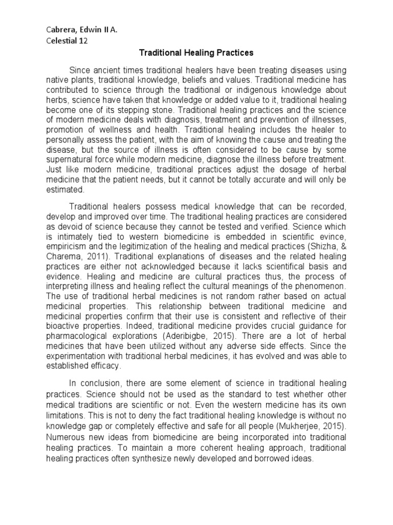 Traditional Healing Practices | PDF | Traditional Medicine ...