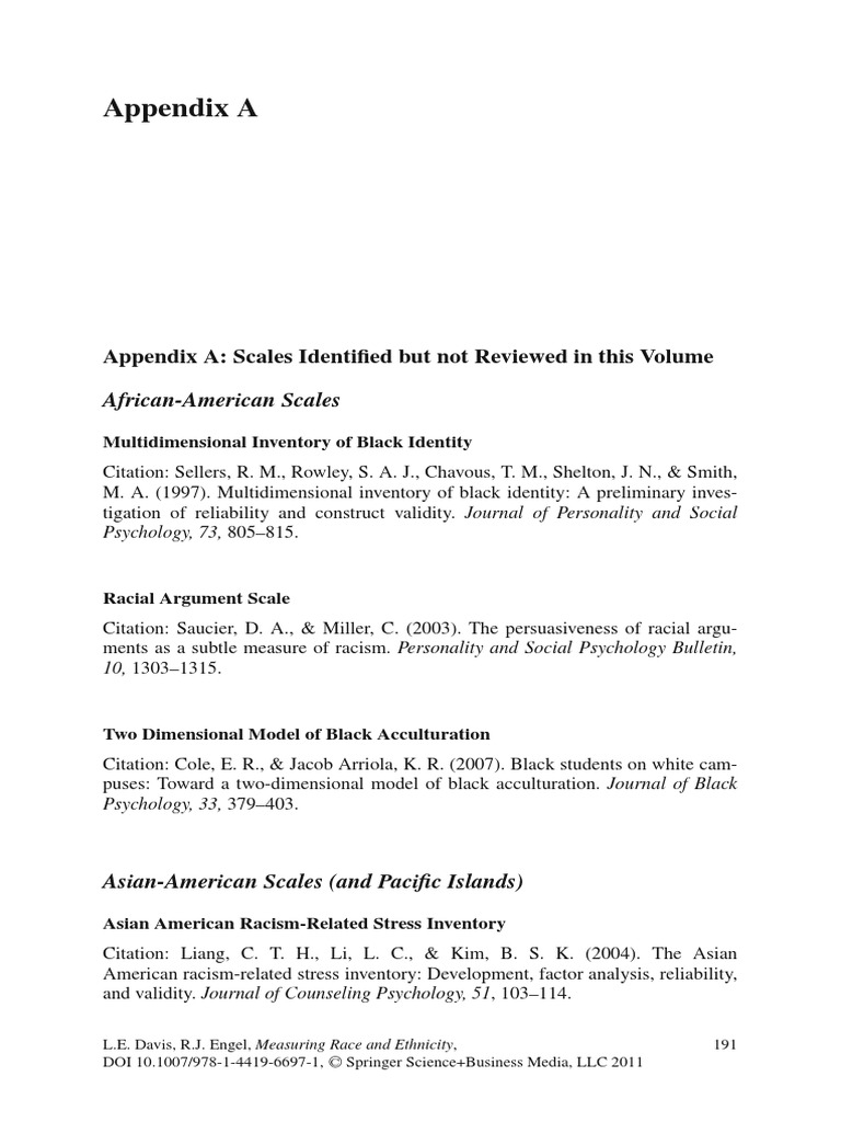 Appendix A: Appendix A: Scales Identified But Not Reviewed in This ...