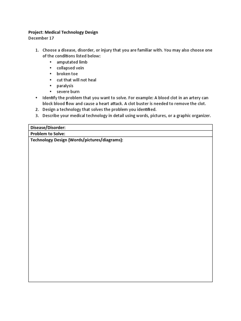 Medical Technology Design Project | PDF | Art | Computers