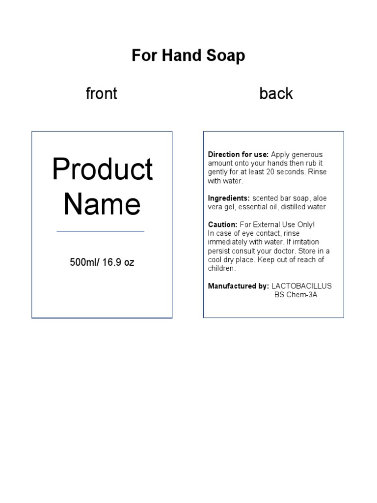 Product Name: Front Back | PDF