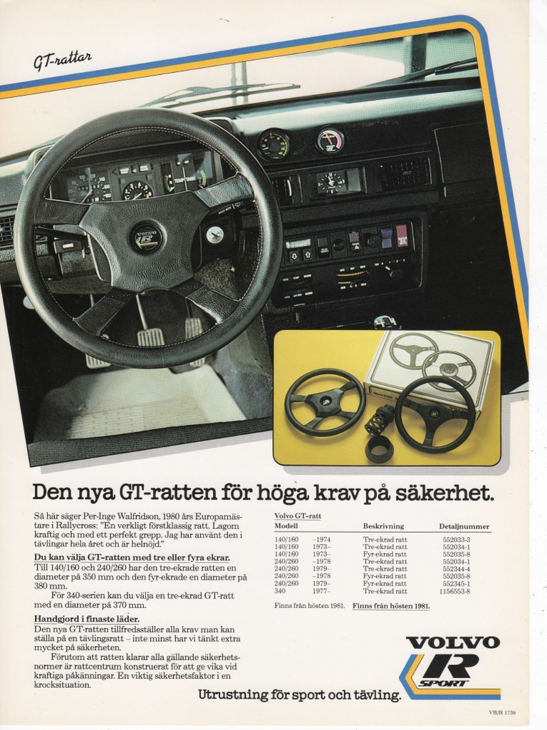 Volvo R Sport Steering Wheels PDF | PDF