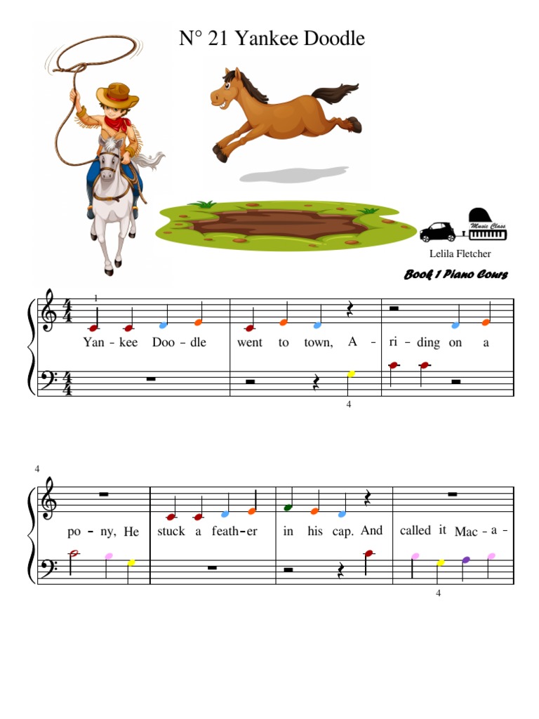 Yankee Doodle Lyrics and Piano Course | PDF