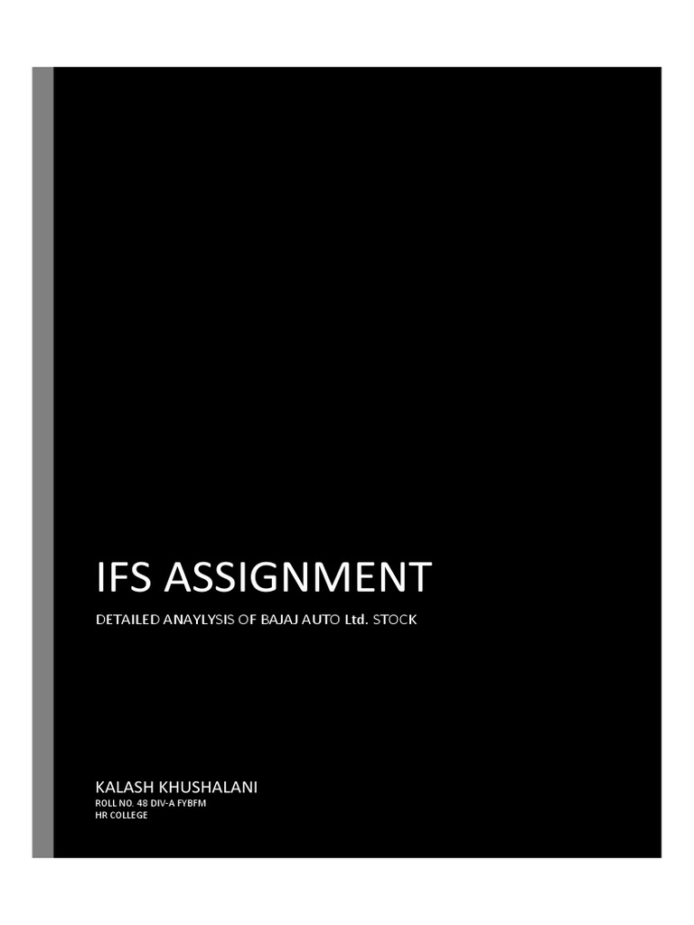 Bajaj Auto LTD Ifs Assignment | PDF | Business