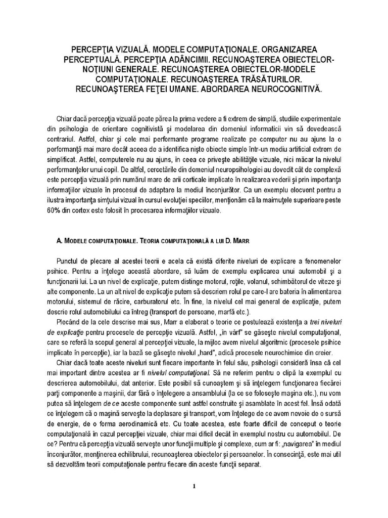 K 2 - 2 - Perceptia II - Detalieri Și Modele Explicative-2 | PDF