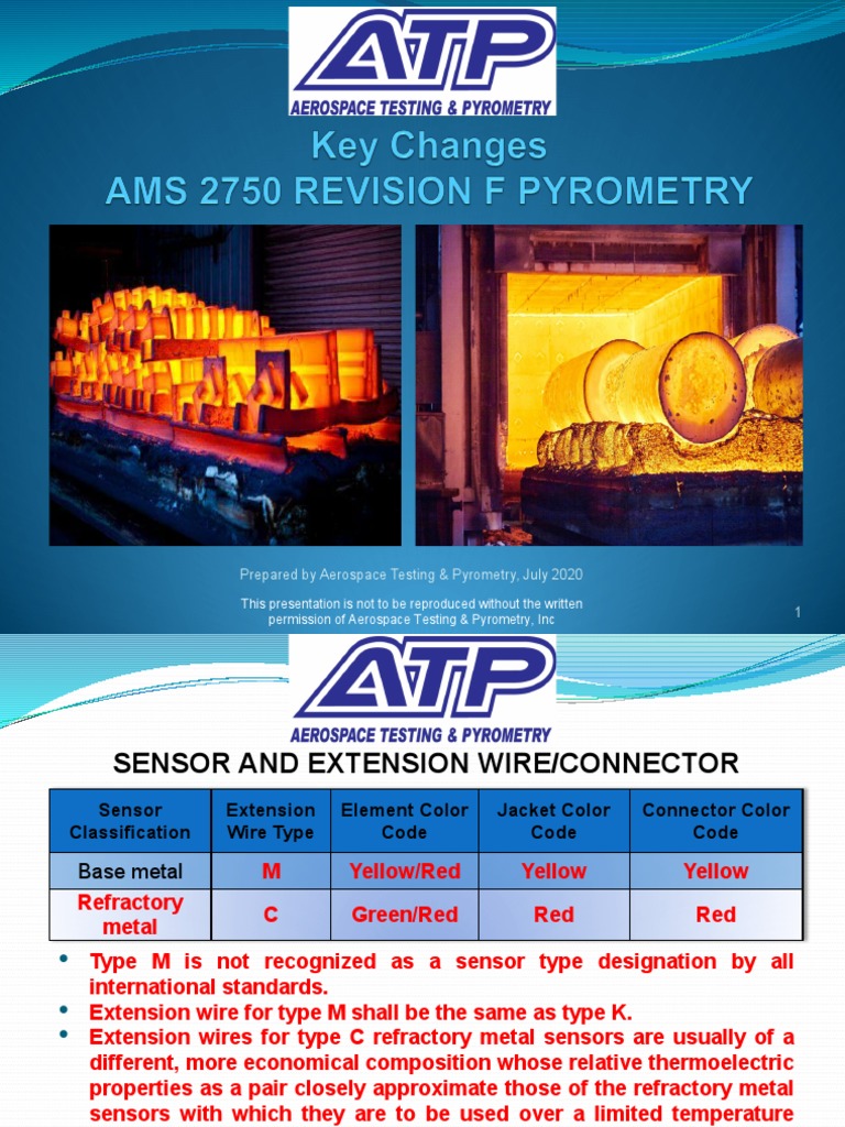 Key Changes AMS2750 Revision F July 2020 | PDF | Calibration | Sensor