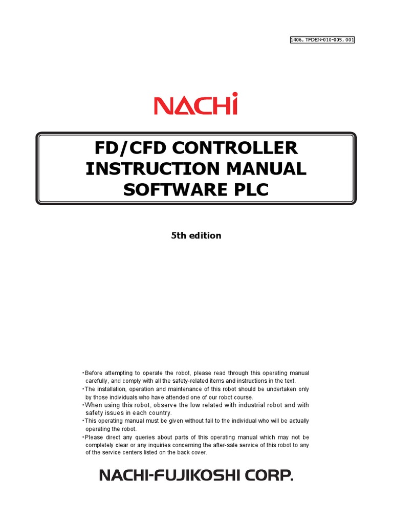 FD/CFD Controller Instruction Manual Software PLC: 5th Edition | PDF ...