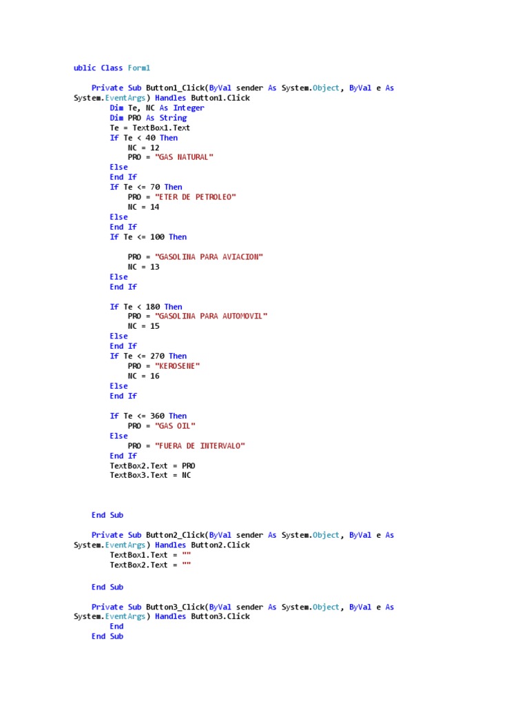 Form1 Object Eventargs: "Gas Natural" | PDF