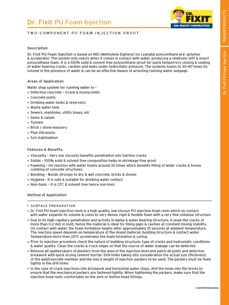 PU Foam Injection Product Brochure | PDF | Foam | Polyurethane