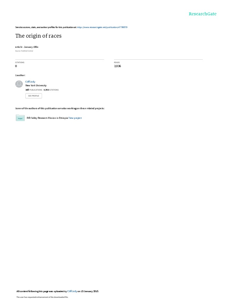 The Origin of Races PDF | PDF | Hominidae | Homo