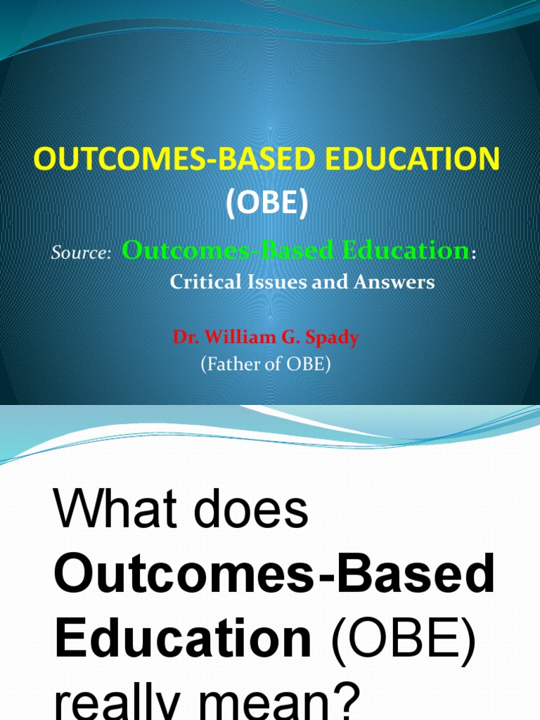 Outcome Based Education | PDF | Curriculum | Educational Assessment