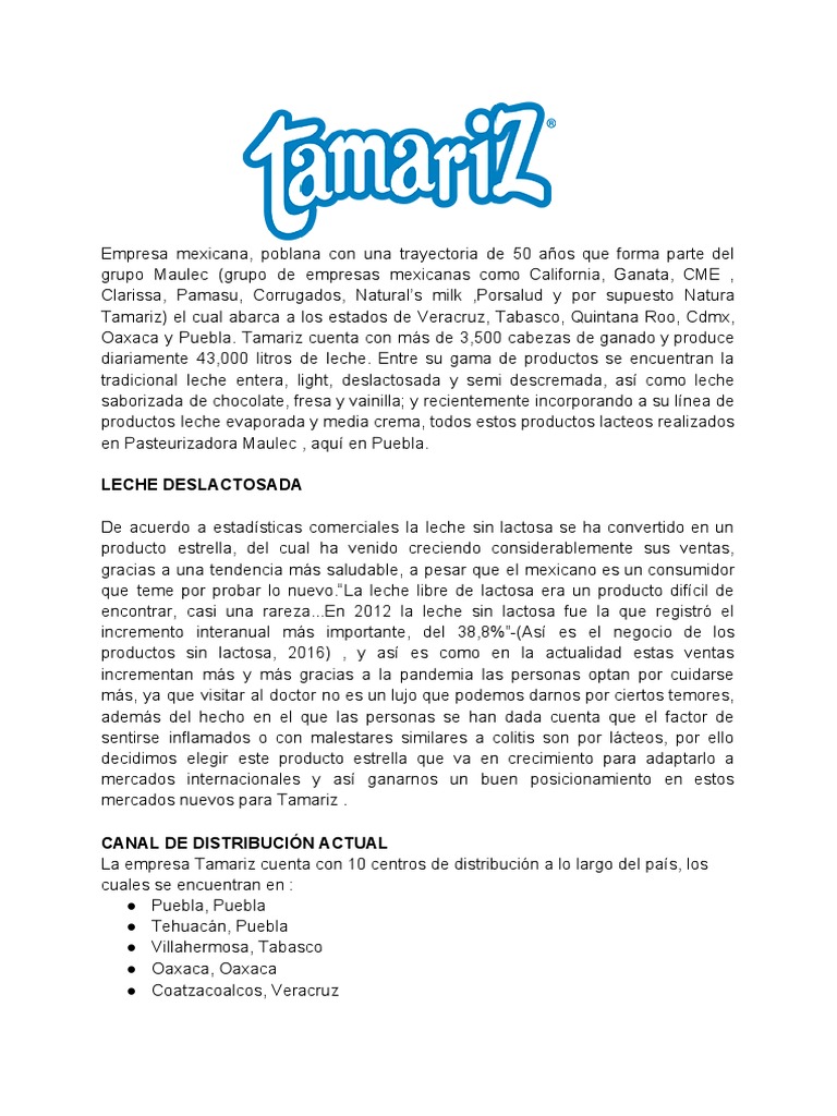Natura Tamariz | PDF | Leche | Alimentos