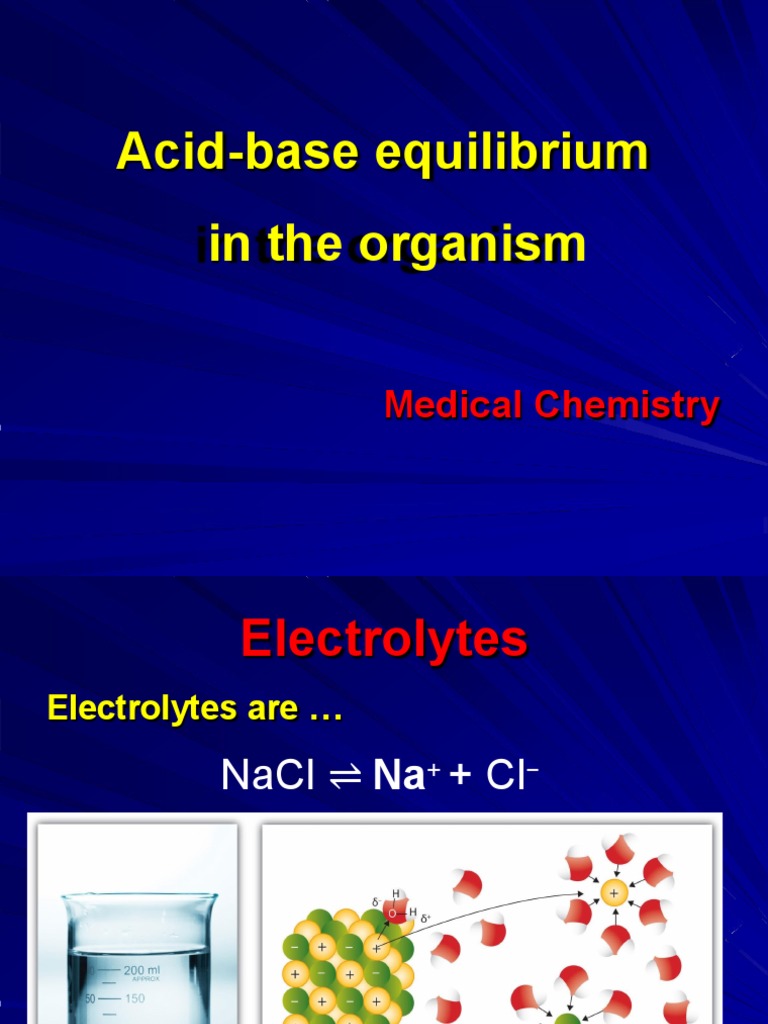 Acid-Base Equilibrium in The Organism: Medical Chemistry | PDF | Buffer ...