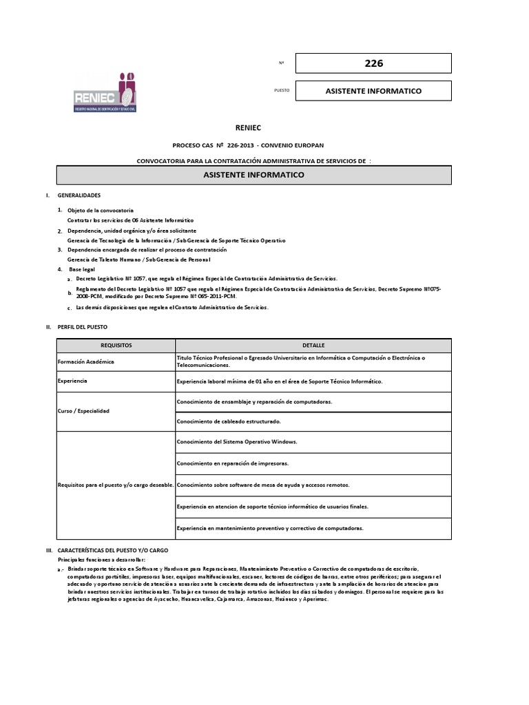 Asistente de Informatica Idea | PDF | Soporte técnico | Computadoras ...