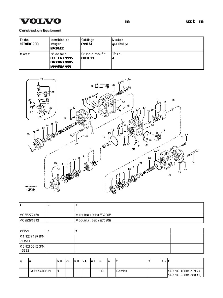 Volvo Exca 290 Bomba | PDF