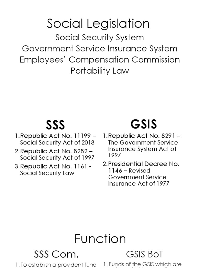 SSS Gsis | PDF | Social Security (United States) | Employment