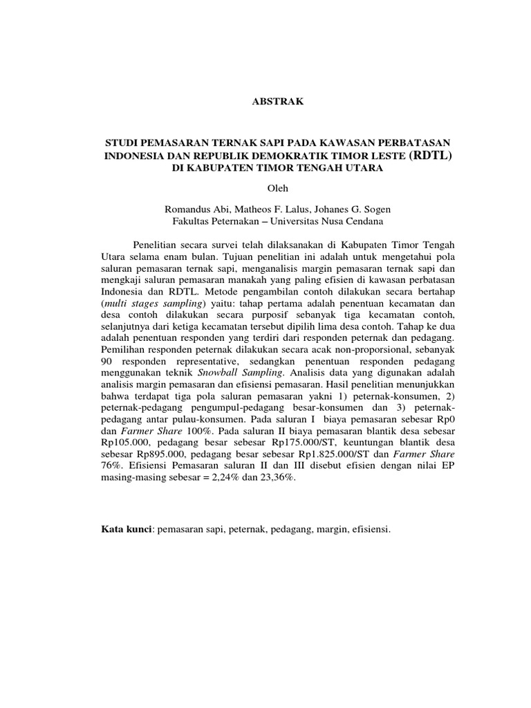 Abstrak Skripsi | PDF