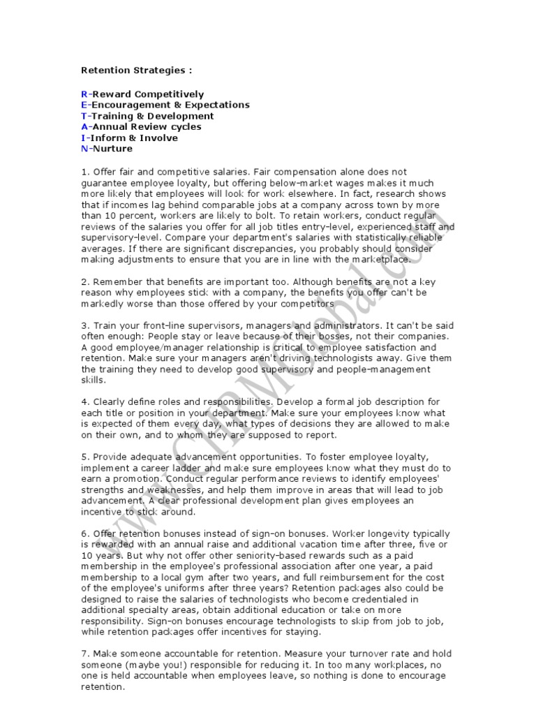 Effective Employee Retention Strategies | PDF | Employee Retention | Labor