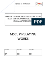Method Statement for Steel Pipe Laying | PDF | Welding | Construction