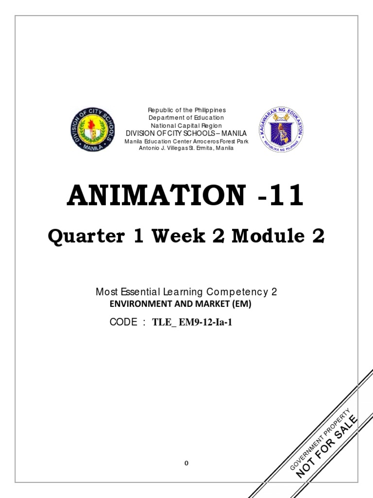 Animation - 11: Quarter 1 Week 2 Module 2 | PDF | Swot Analysis | Sales