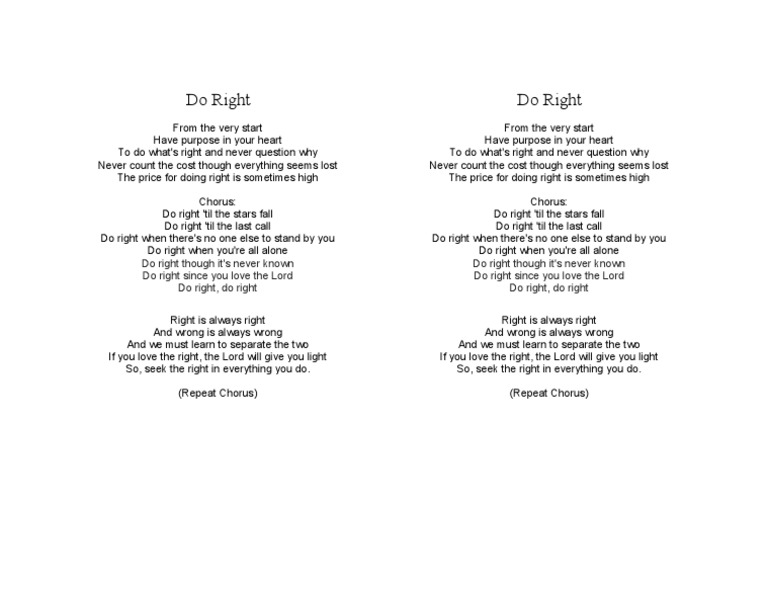 Do Right | PDF