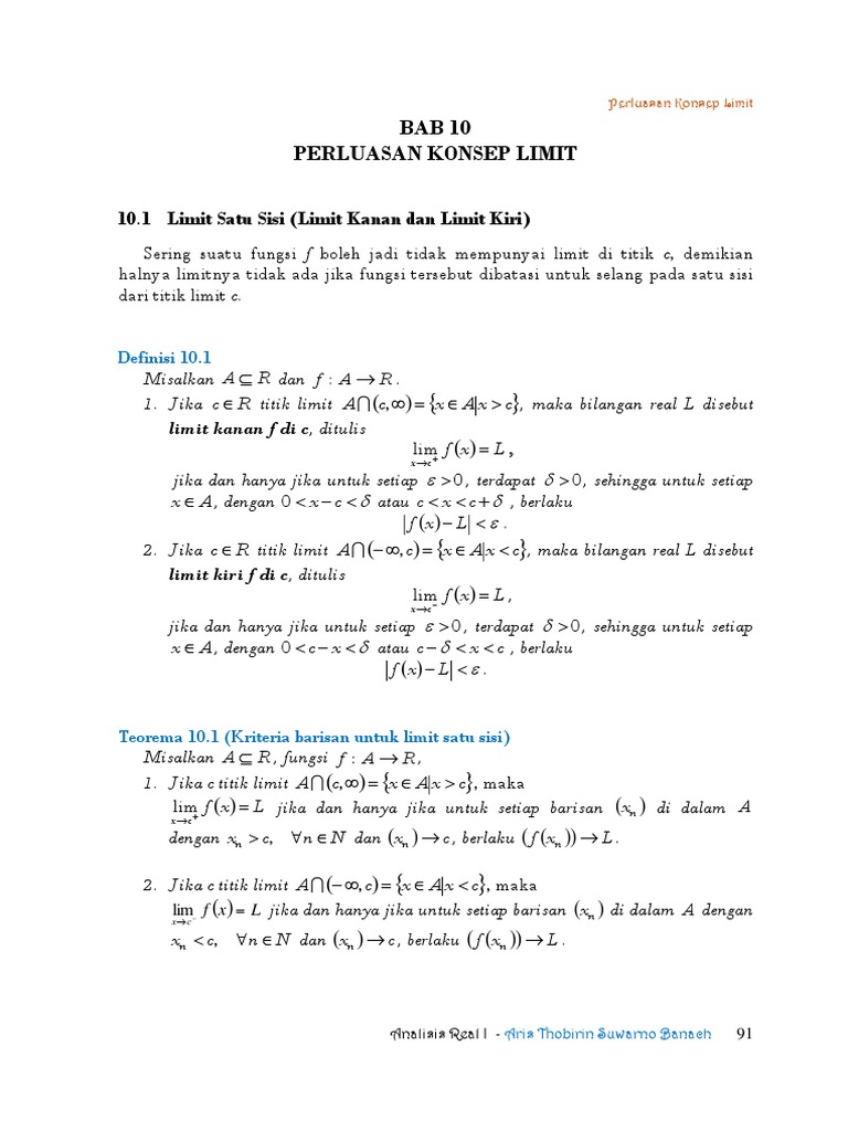 Limit Kanan dan Kiri dalam Analisis Matematis | PDF | Metode & Bahan Ajar